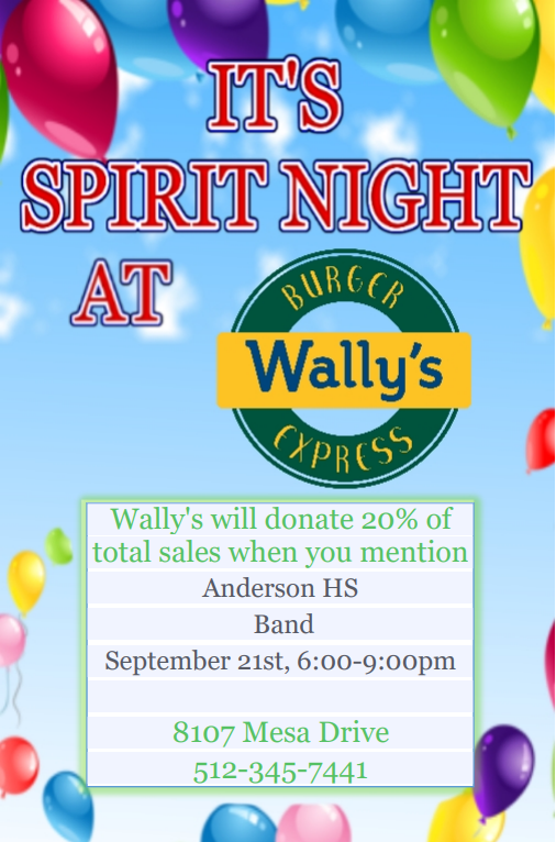 Spirit Night 2022 | Anderson High School Trojan Band